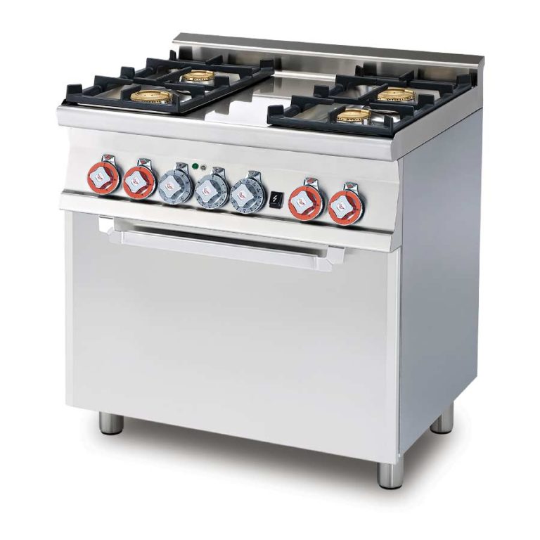 Piano de cuisson 4 feux sur four électrique Lotus
