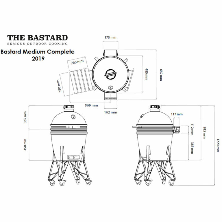 Kamado The bastard sur chariot Urban Medium ∅ 42 cm