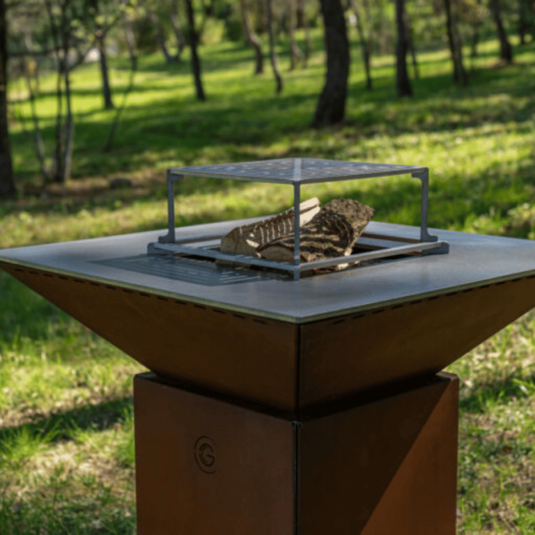 Brasero plancha Cevenol corten 74 cm Grill'Chic